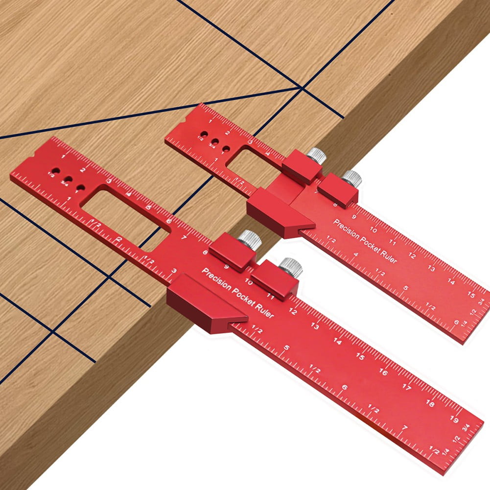 Ruler Scriber Scoring Ruler Gauge Measuring Metric Imperial Scales Red ...