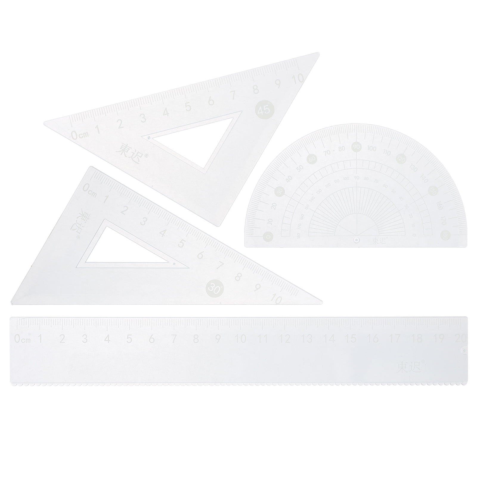 Ruler Set Triangle Ruler Protractor Square Ruler Multi Function ...