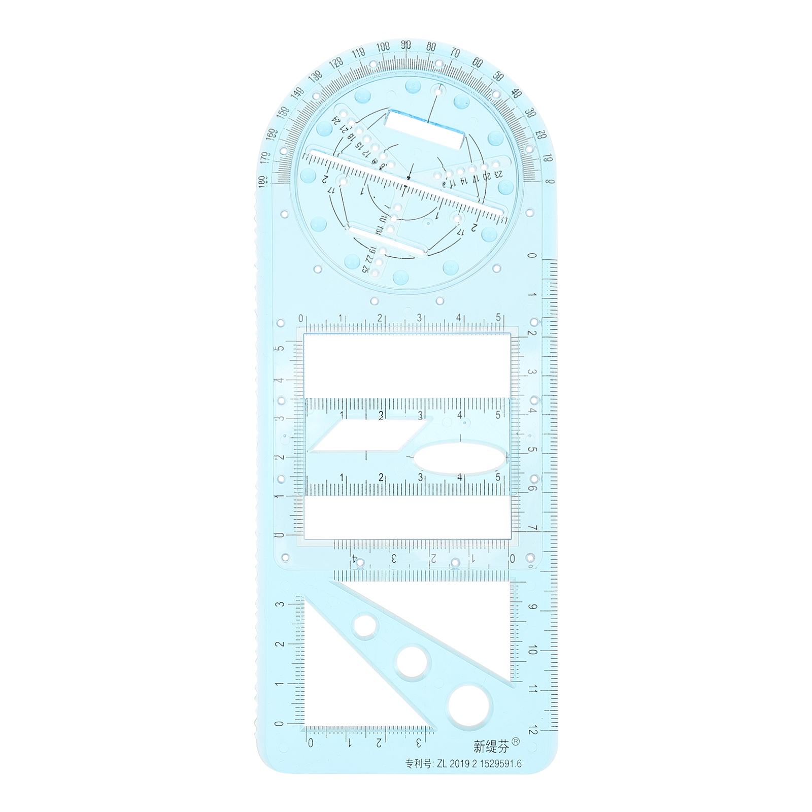Ruler Template Drawing Tool Plastic Drafting Templates Multifunctional ...