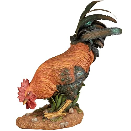 Ruler of The Roost Table Sculpture Multi Earth | Rooster Collectable ...