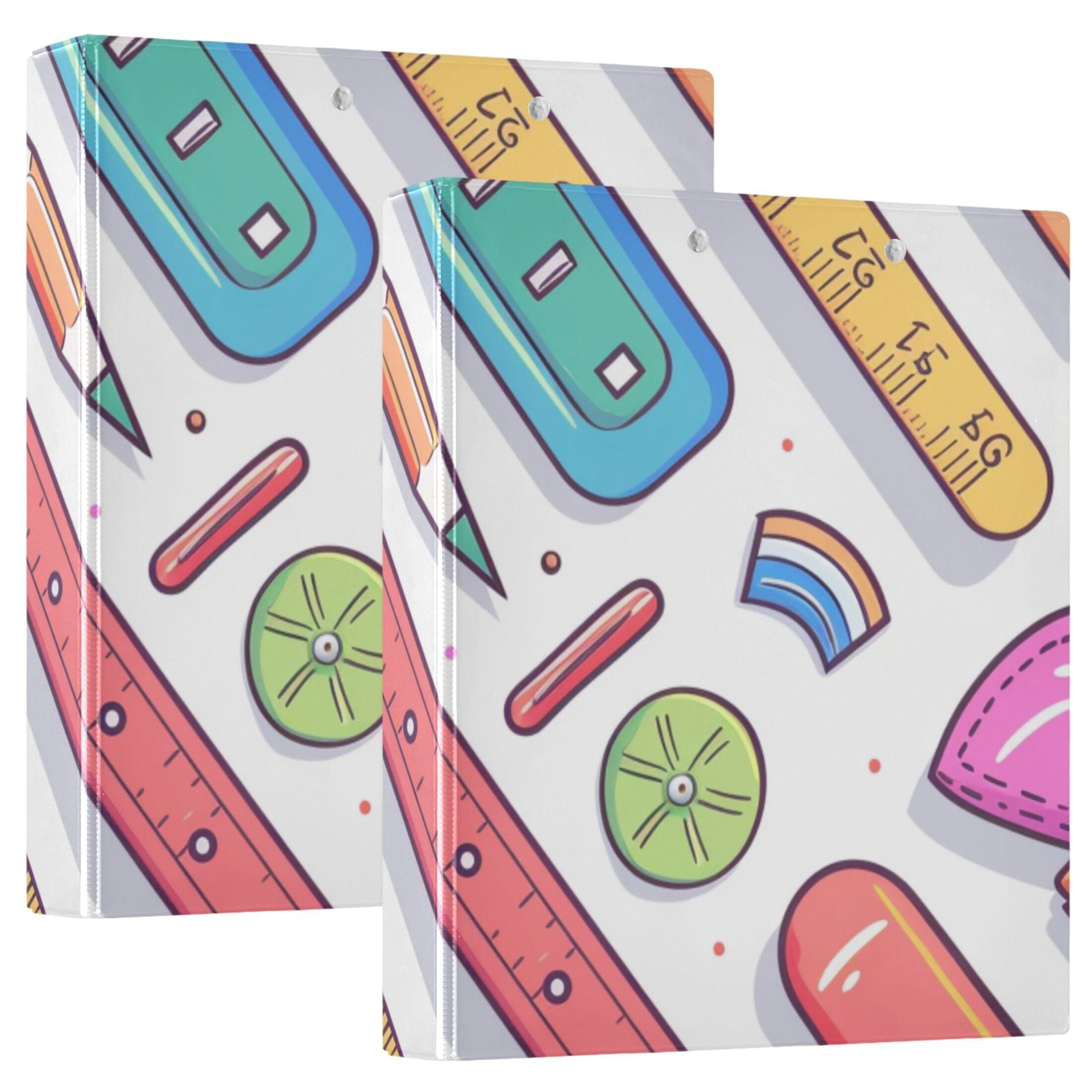 Rulers 3 Ring Binders 1.5 inch Hardcover File Folders with Interior ...