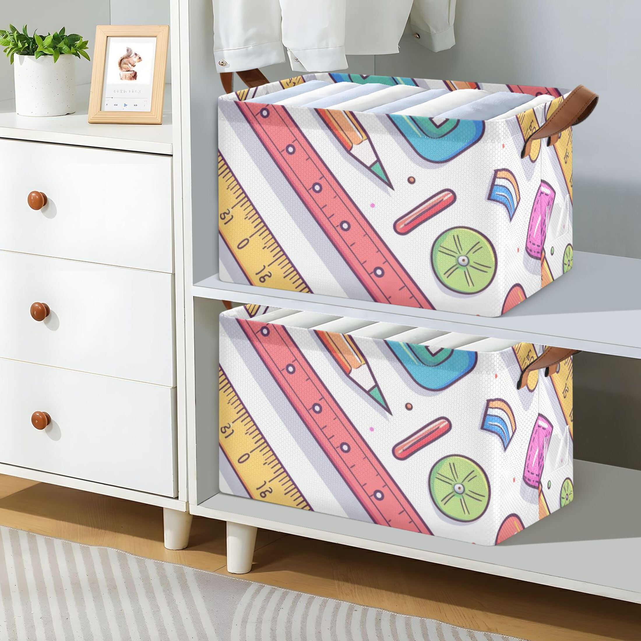 Rulers Foldable Storage Large Fabric Storage Baskets Organizer Storage ...