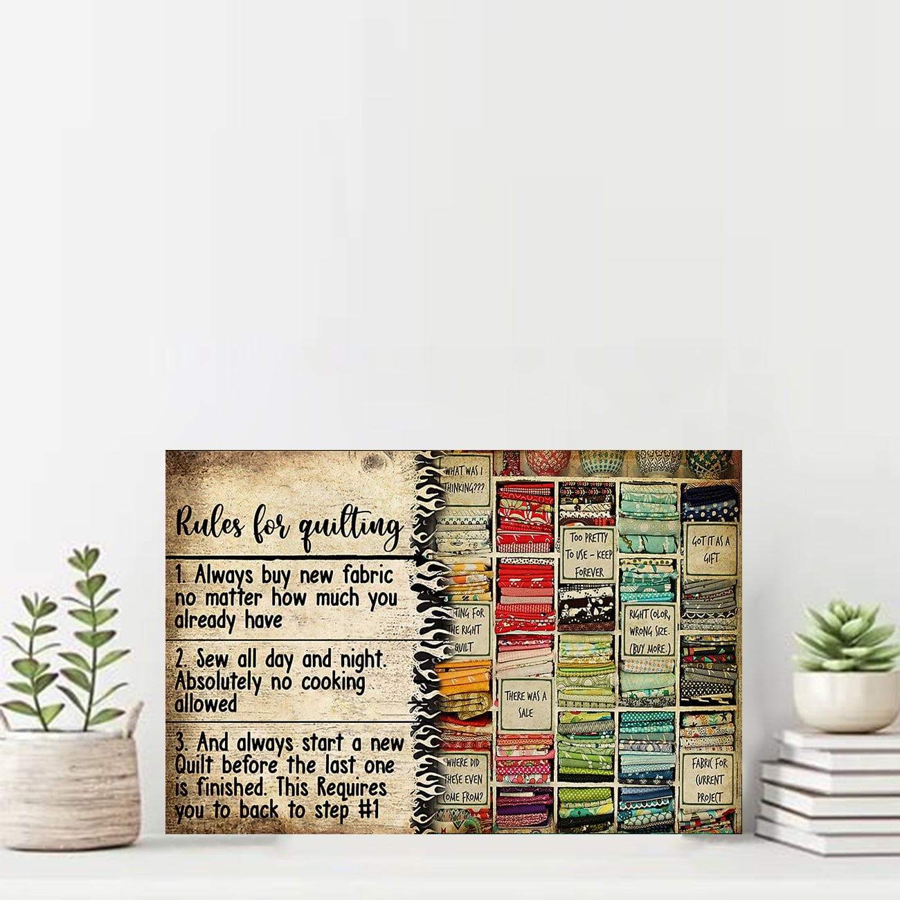 Rules For Quilting Personalized Poster 16 x 24 Inch Poster - Walmart.com