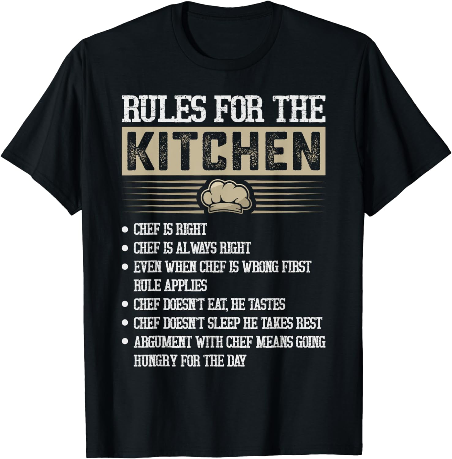 Rules For The Kitchen: Chef Is Right T-Shirt - Walmart.com