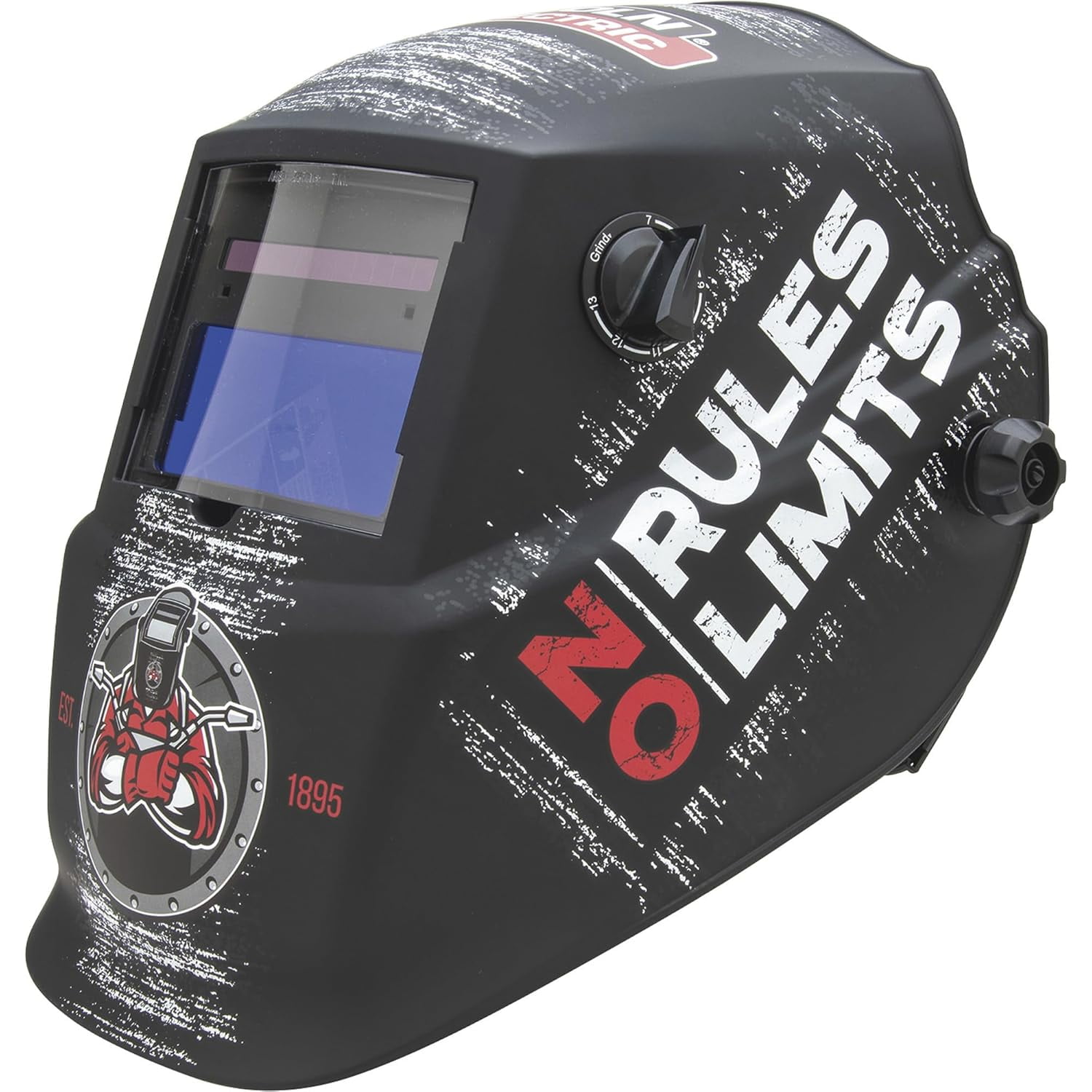 No Rules No Limits Welding Helmet K4983-1 Auto Darkening Lightweight ...