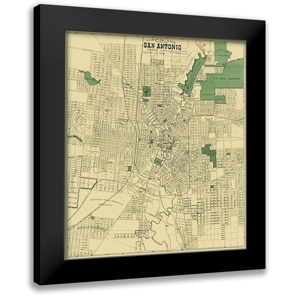 Rullman 20x23 Black Modern Framed Museum Art Print Titled - San Antonio ...