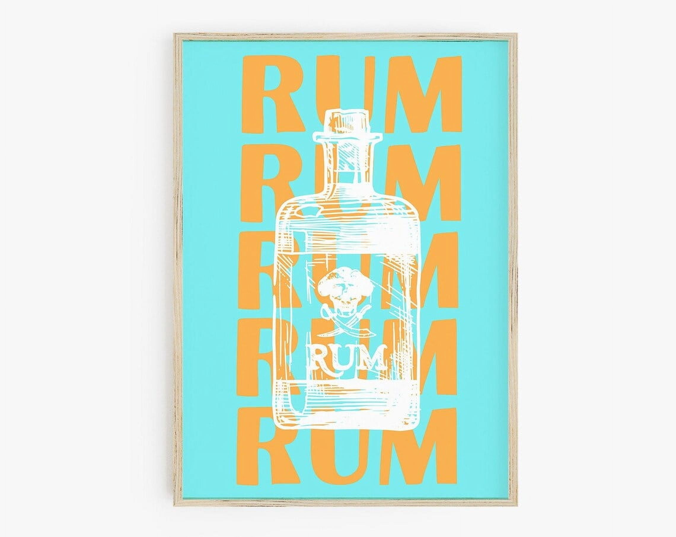 Rum Alcohol Print, Retro Cocktail Poster, Maximalist Decor, Preppy Room ...