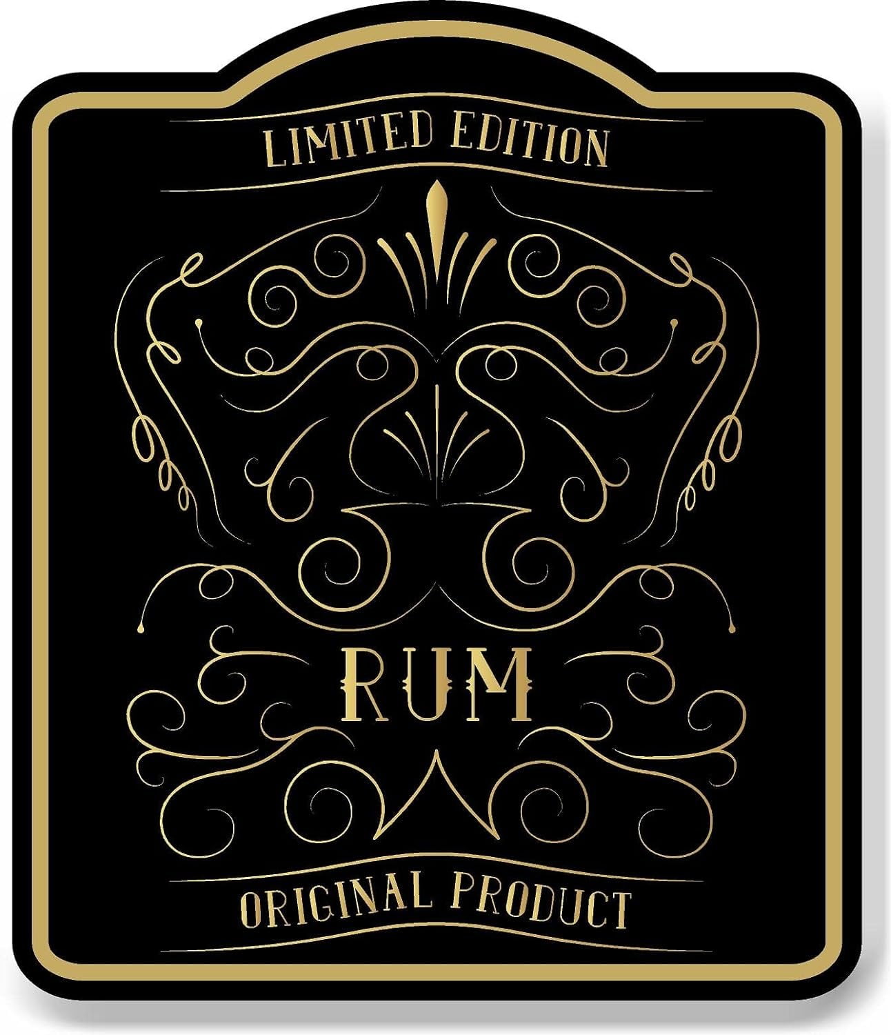 Rum Drink Bar Sign Gold BLACK Aluminum Composite Sign, 15"x18 ...