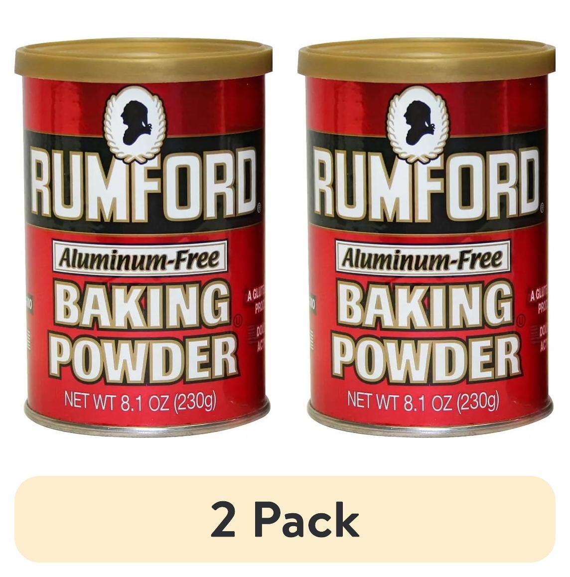 (2 pack) Rumford Premium Aluminum-Free Baking Powder, 8.1 oz - Walmart.com