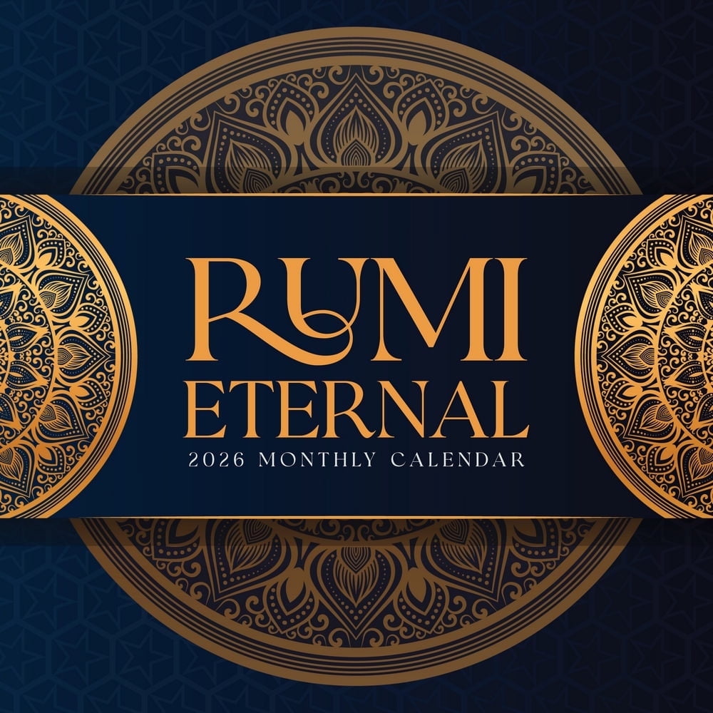 Rumi Eternal Calendar 2026 | 12" x 24" 16 Month Poetry Wall Calendar ...