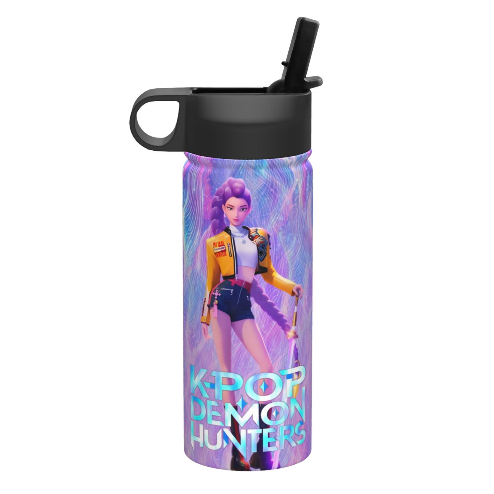 Rumi Kpop Demon Hunters Kids Insulated Water Bottle With Straw - 18 Oz ...