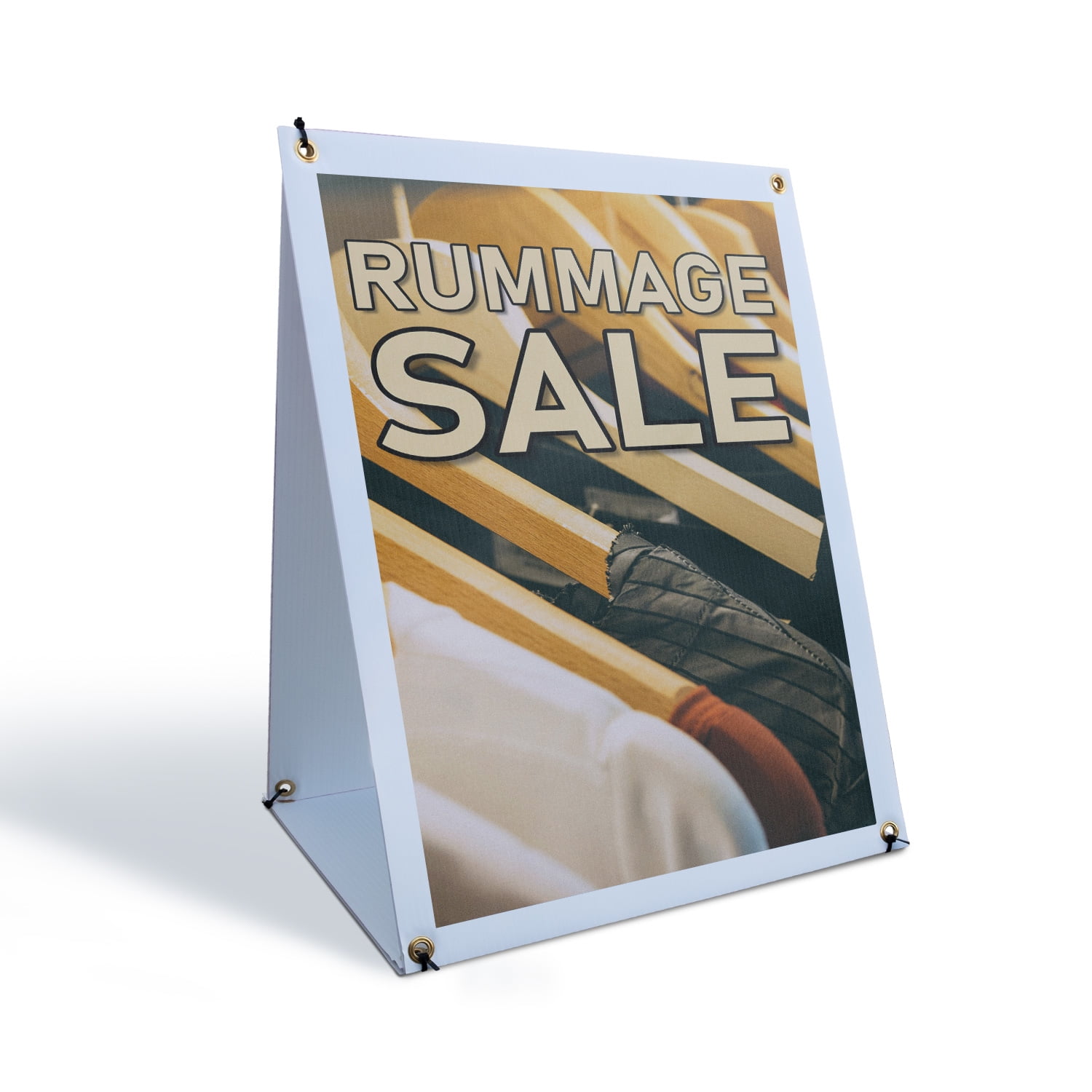 Rummage Sale Sidewalk Sign 24 Inch x 36 Inch A-Frame Images On Both ...