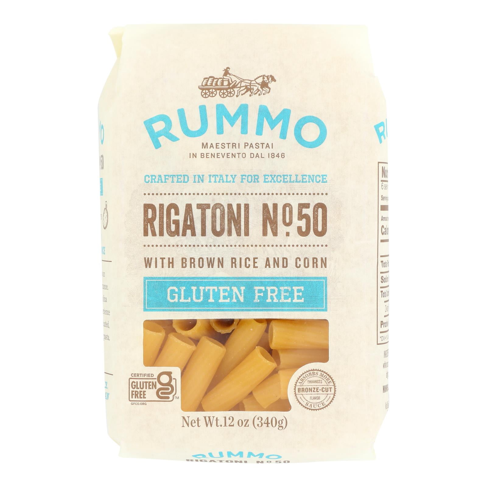 Rummo - Pasta Gluten Free Rigatoni - Case of 12-12 OZ - Walmart.com