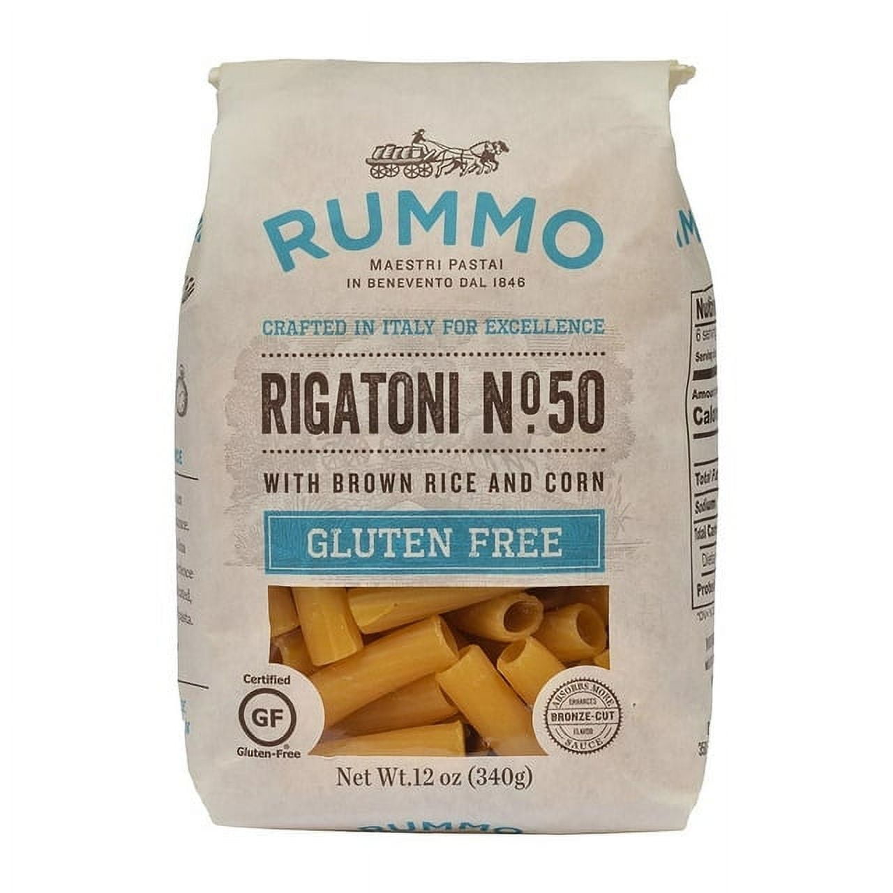 Rummo Gluten Free No. 50 Rigatoni 12 oz - Walmart.com
