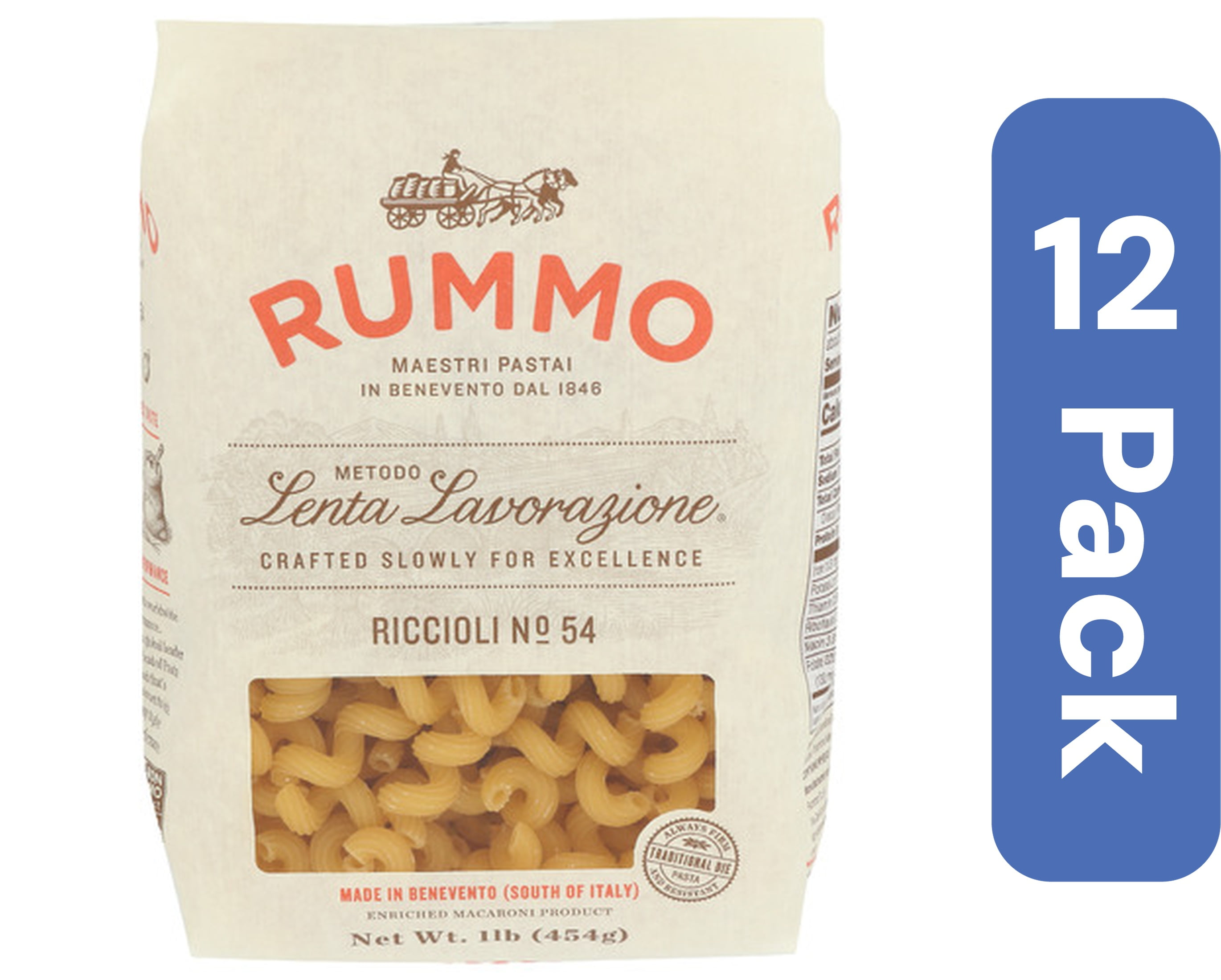 Rummo Riccioli Pasta 1 lb (Pack of 12) - Walmart.com
