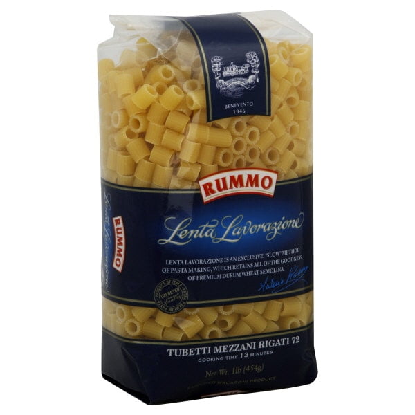 Rummo Tubetti Rigati Pasta 1 lb (Pack Of 12) - Walmart.com