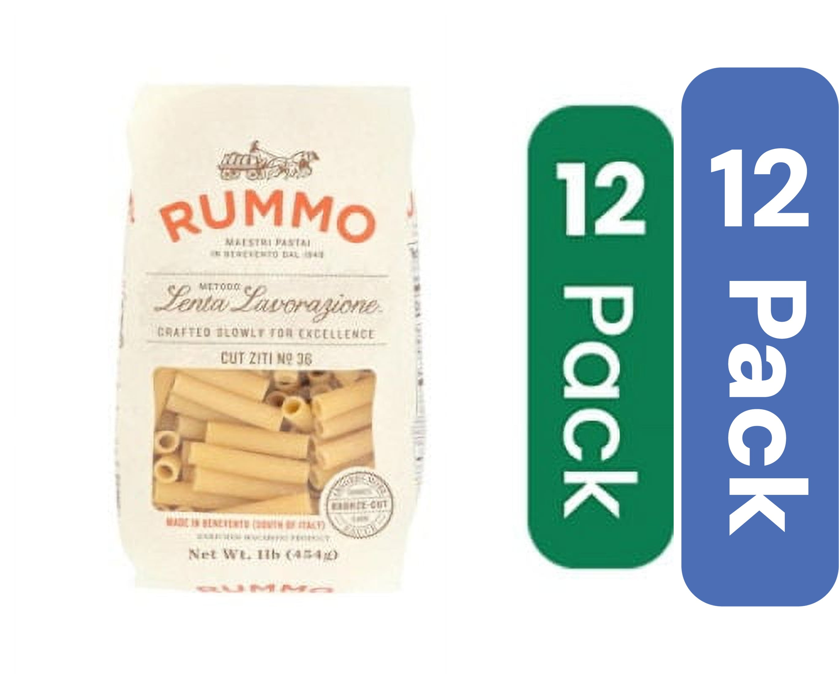 Rummo Ziti Cut Pasta 16 oz (Pack Of 12) - Walmart.com