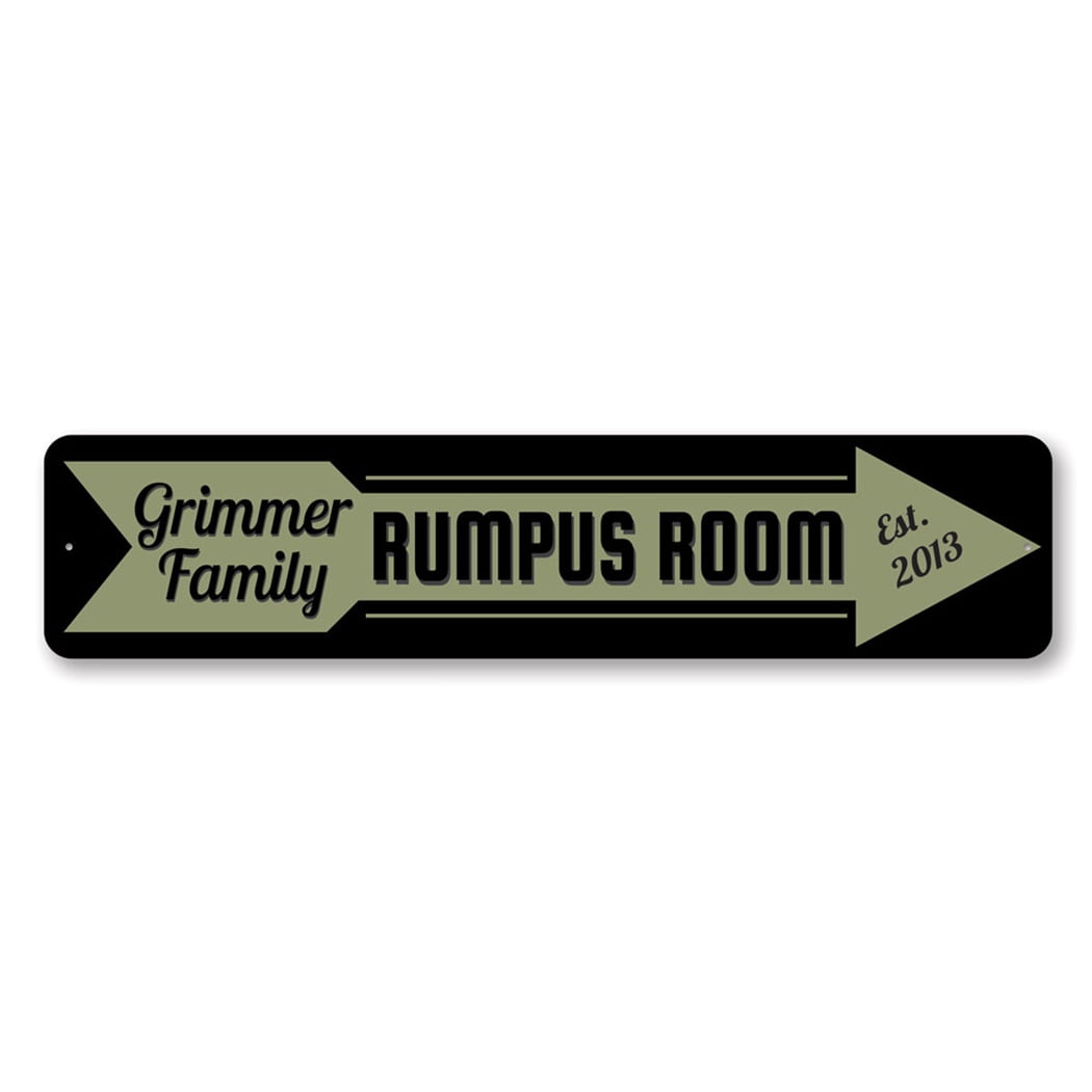 Rumpus Room Arrow Aluminum Metal Decor Sign - 4x18 inches - Walmart.com