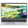 Rumtuk 17.3" Silver Laptop, Larger Full HD IPS Screen, Celeron N5095 ...
