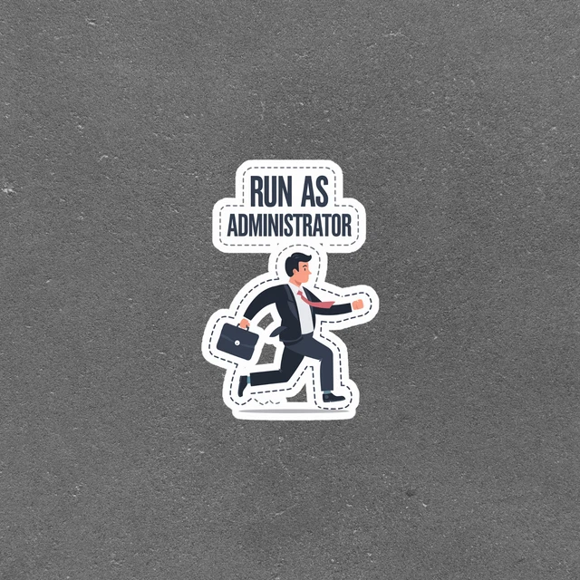 Run As Administrator Sticker It Tech Geek Laptop Decalphone Decal Water ...