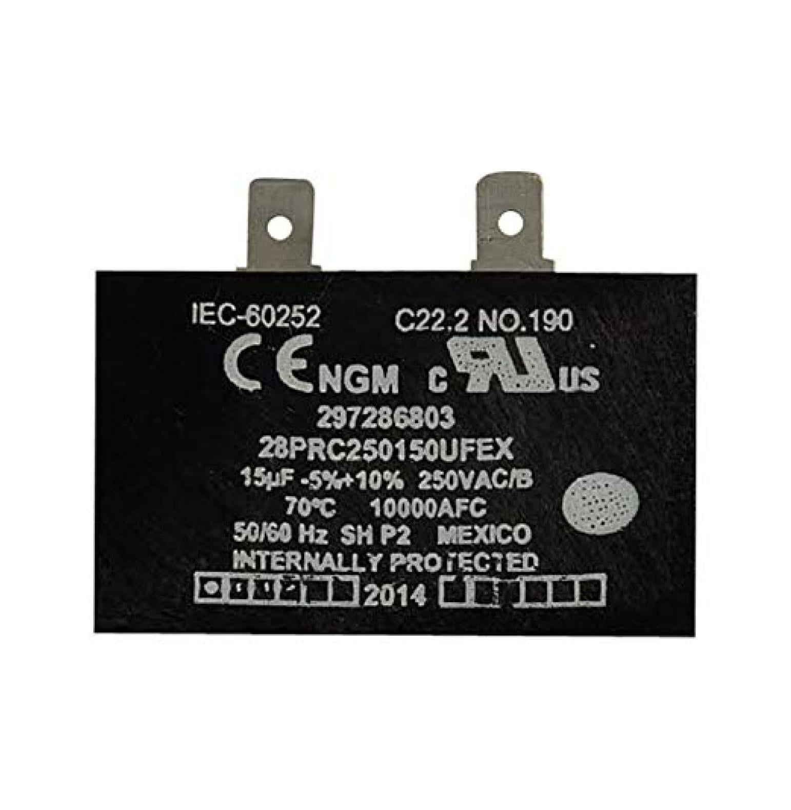 Run Capacitor 297286803 - 45/5 uF 250 VAC - Motor Start Capacitor ...
