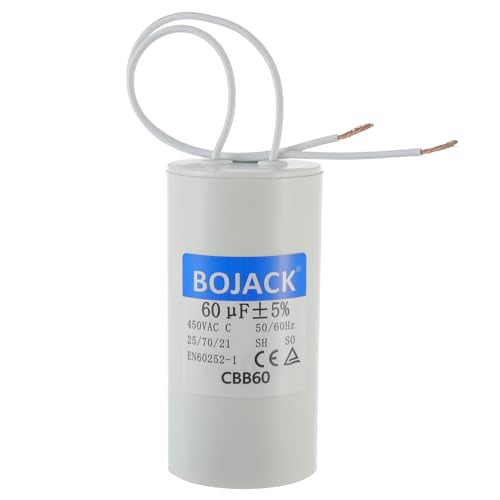 Run Capacitor 60 uF 450V AC 60 MFD CBB60 2 Wire 50/60Hz Cylinder Motor ...