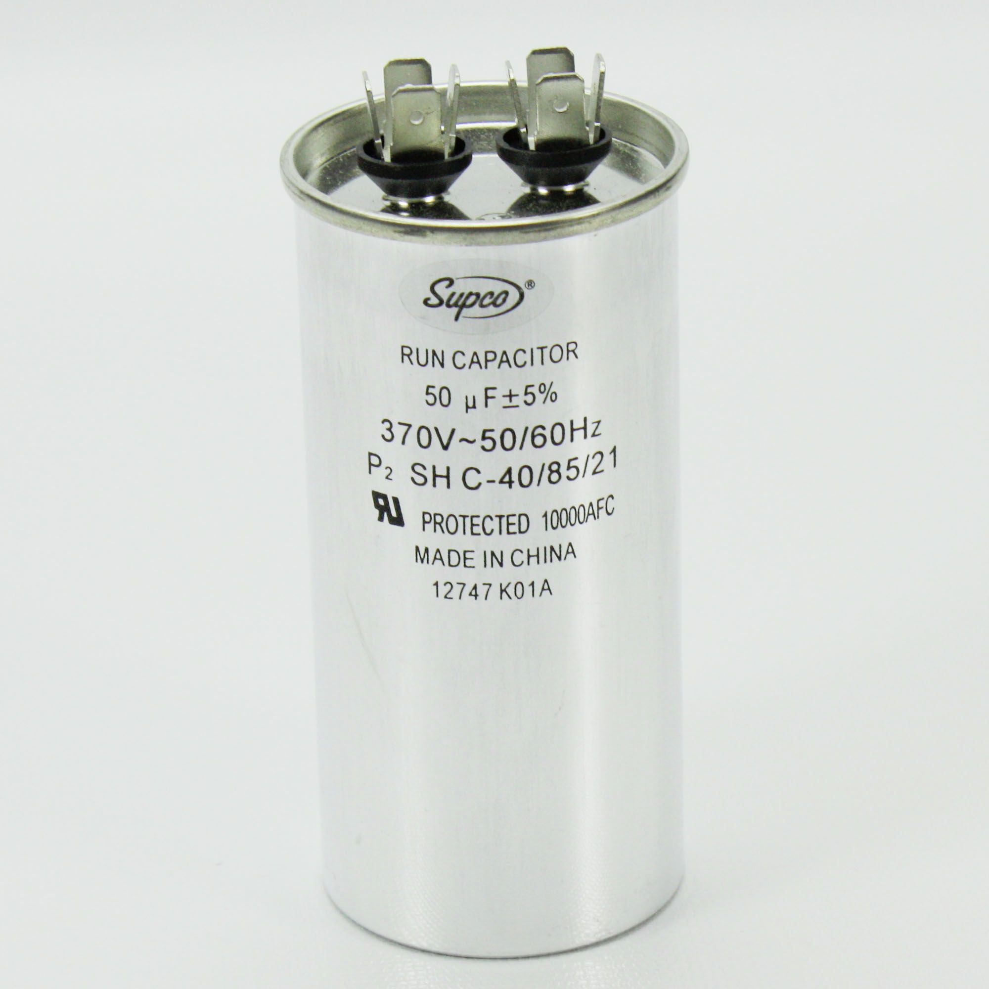 Run Capacitor, Round, 50 Mfd., 370 Volt, CR50X370R - Walmart.com