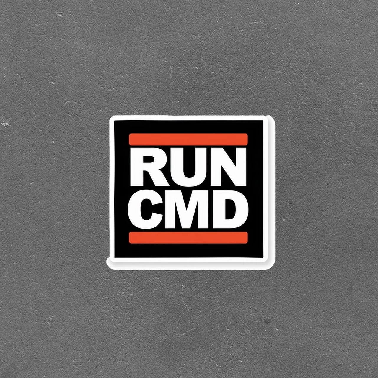 Run Cmd Nerd Hacker Programmer Coder Sticker Decal For Laptopsphone ...