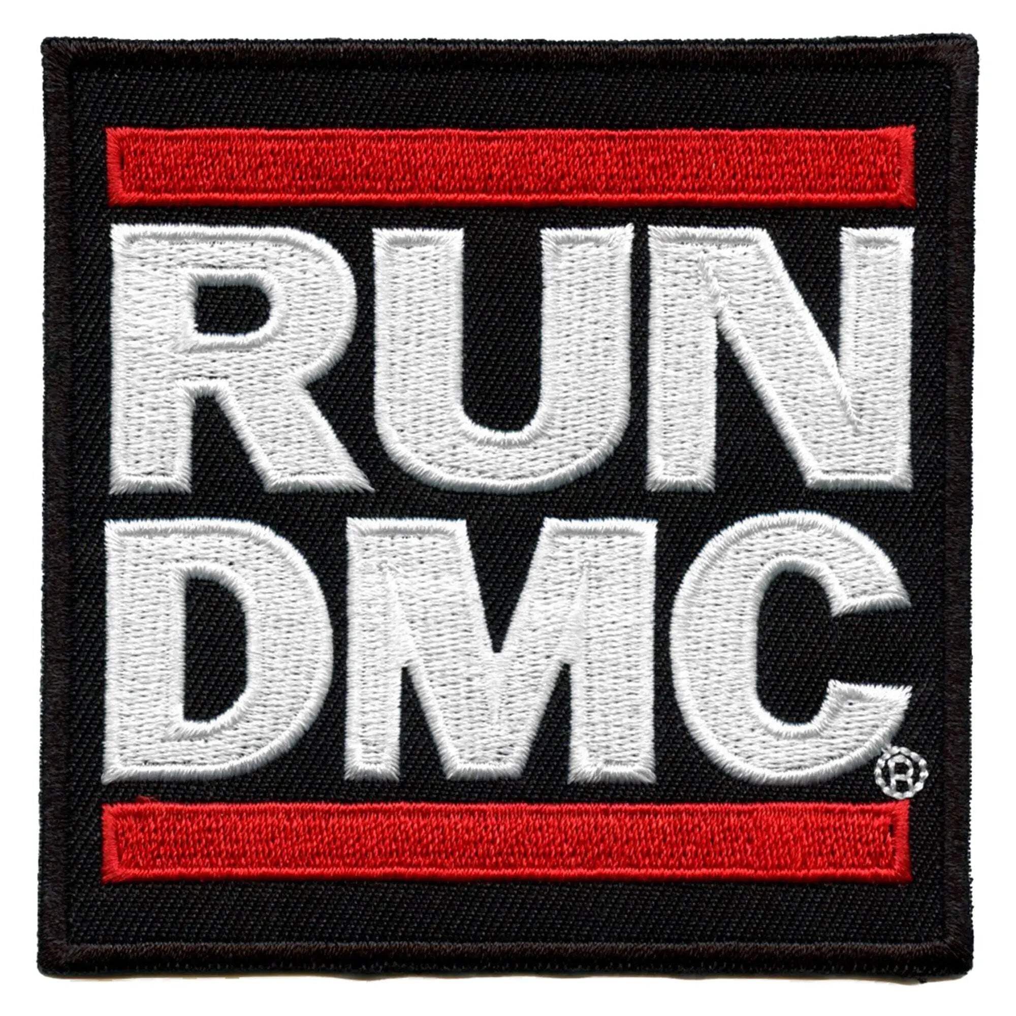 Run DMC Patch Band Logo new Official Black Embroidered woven iron on ...