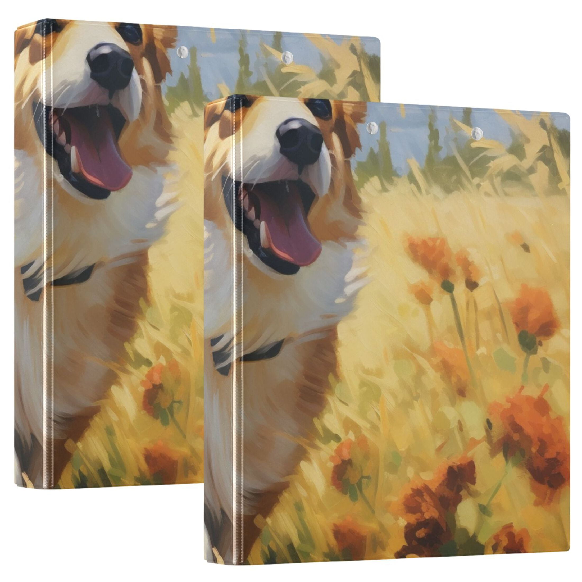Run Dog 3 Ring Binders 1.5 inch Hardcover File Folders with Interior ...
