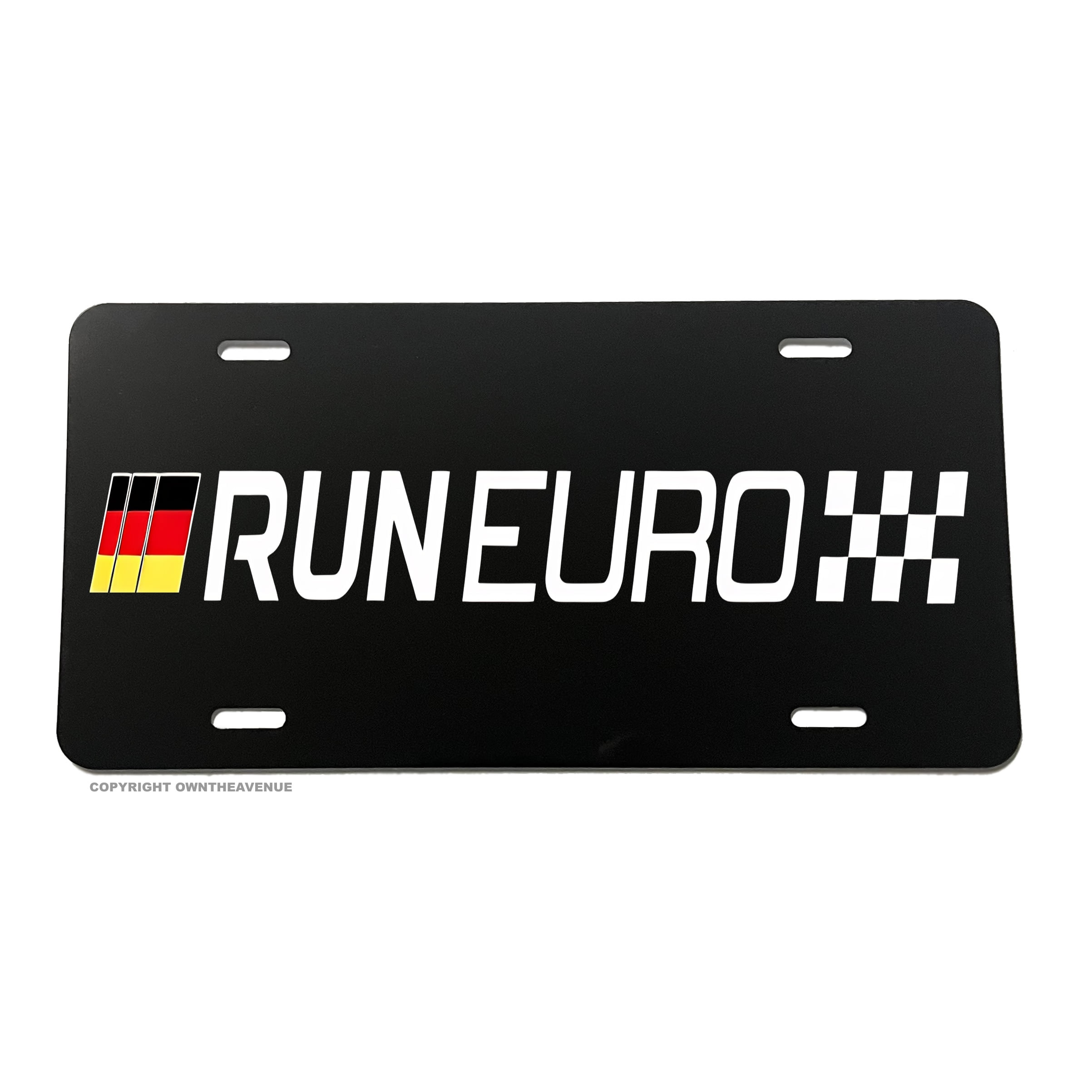 Run Euro German Flag Stripe Racing Drifting Auto License Plate ...