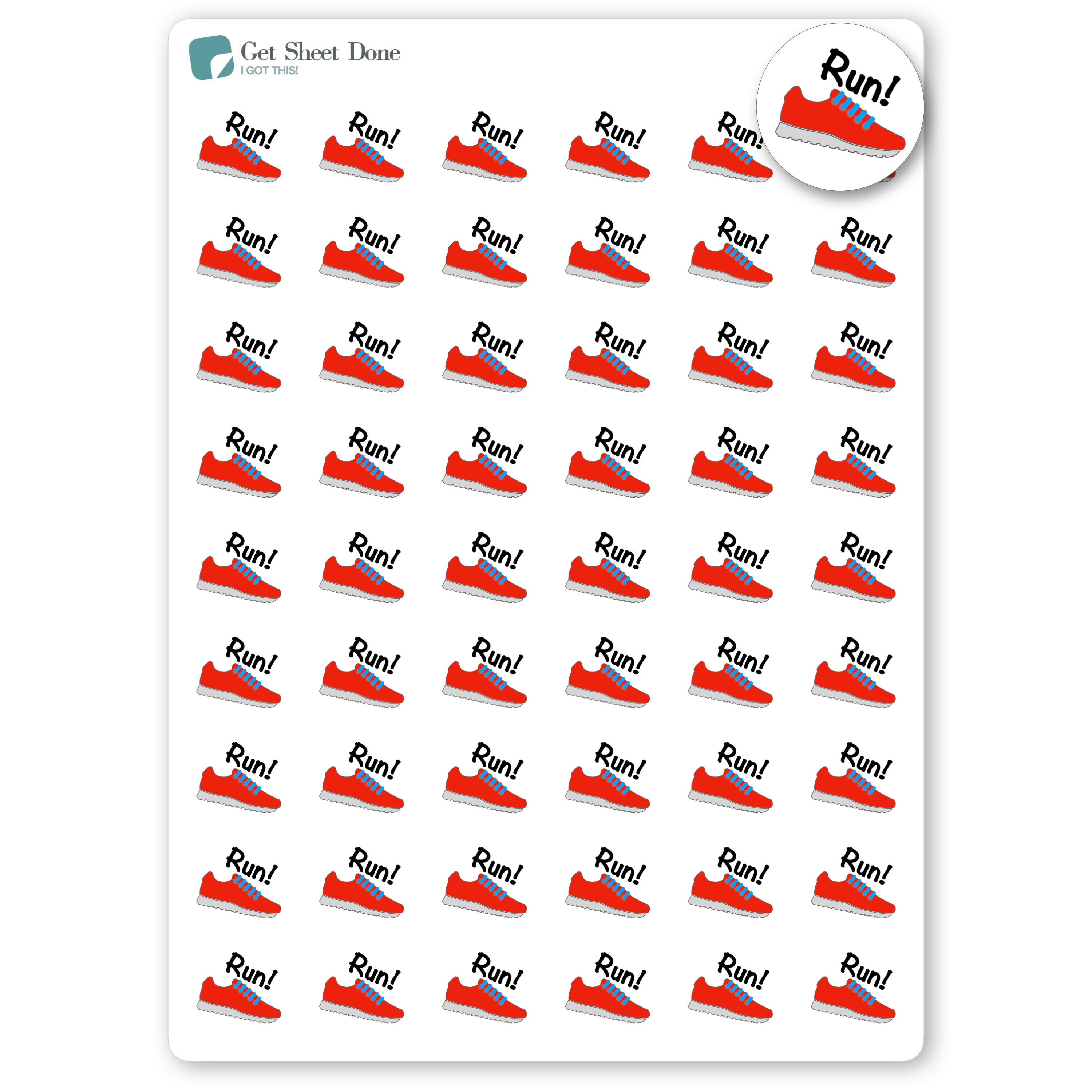 Run Exercise Planner Stickers/ Health Wellness / Sports / Habit ...
