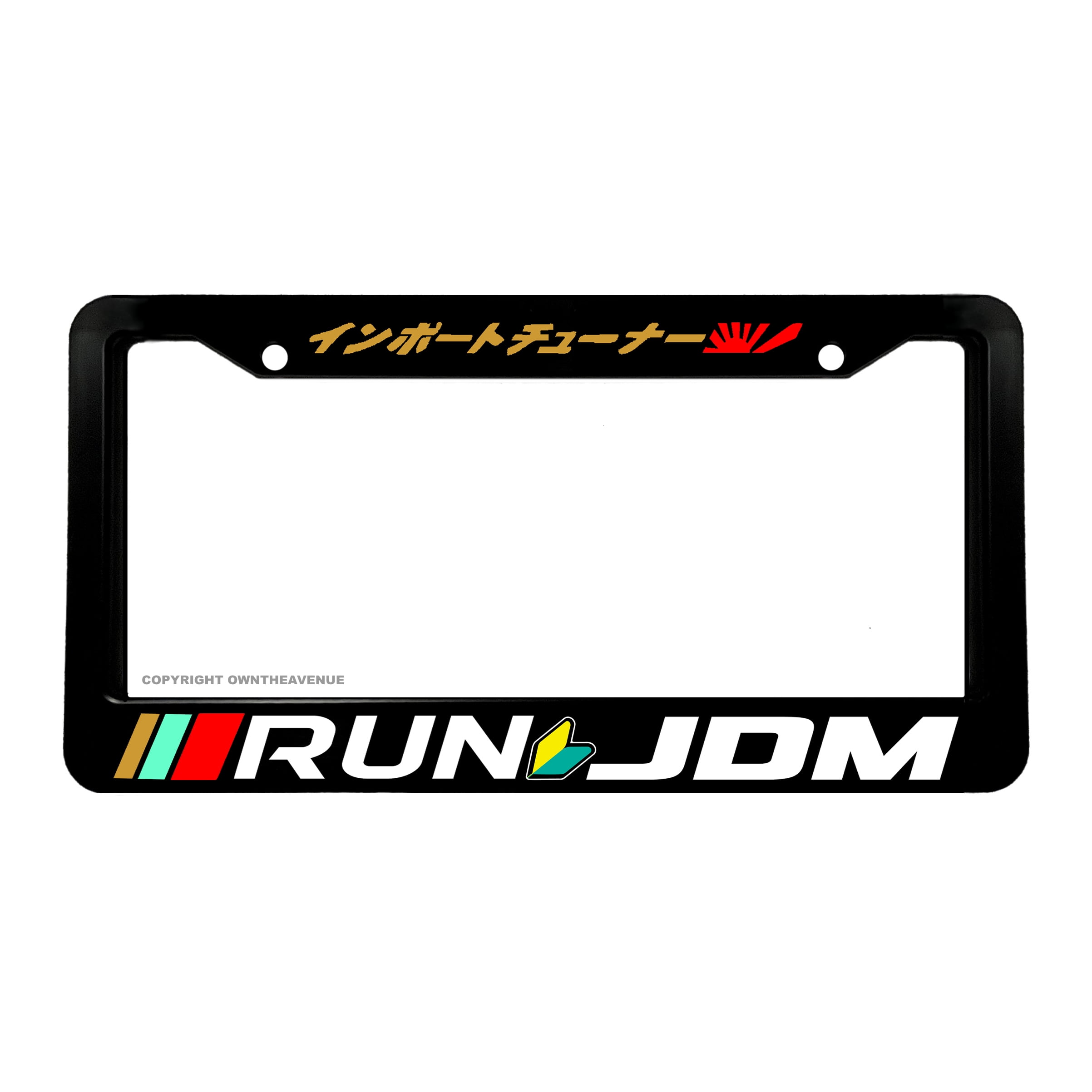 Run JDM Kanji Japanese Rising Sun Drifting Racing License Plate Frame ...