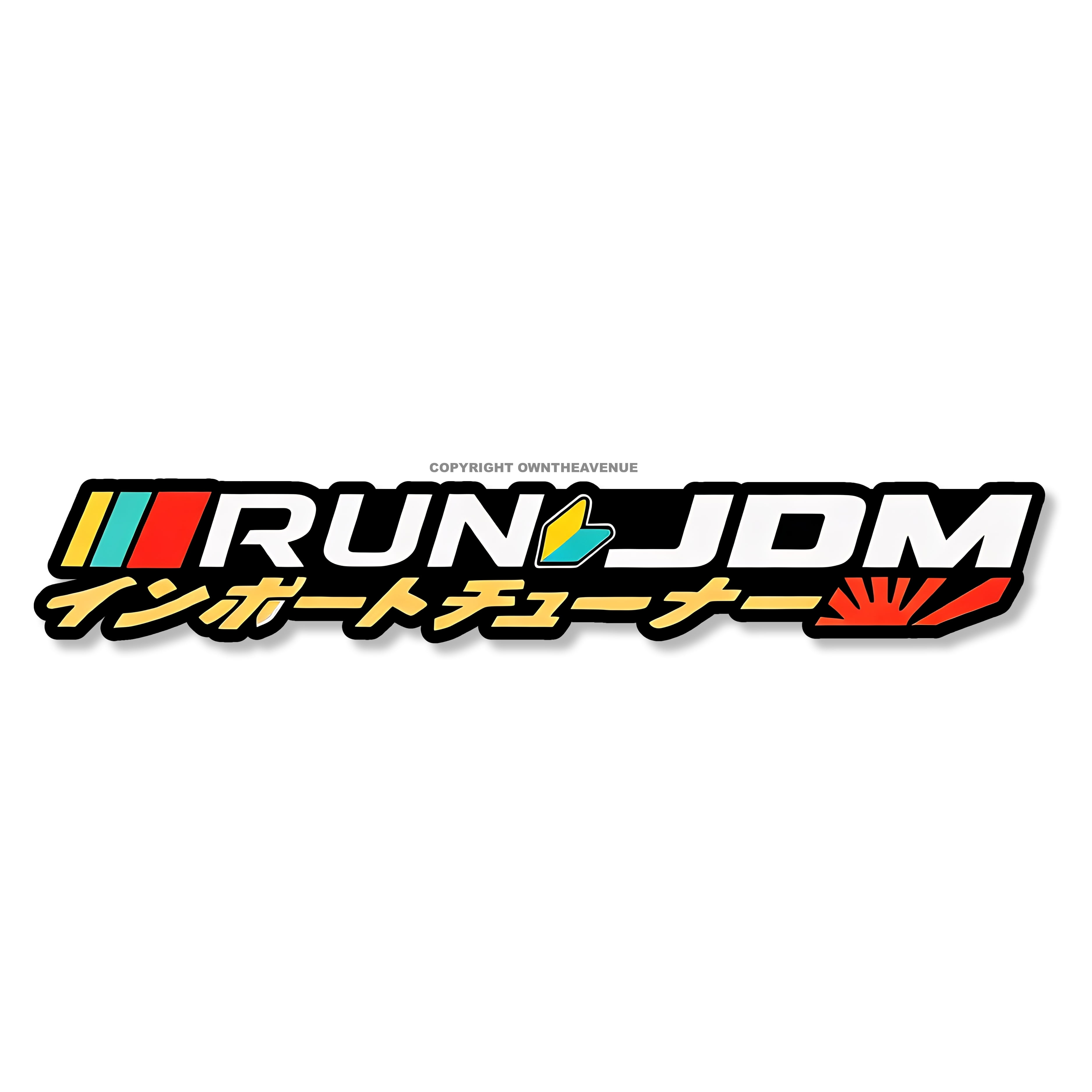 Run JDM Kanji Japanese Rising Sun Drifting Racing Vinyl Sticker Decal 7 ...
