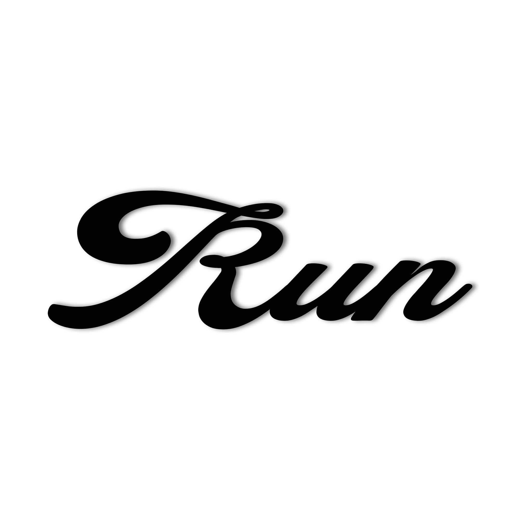 Run - Marathon Metal Word Art for Runners Triathlete Home Gym ...