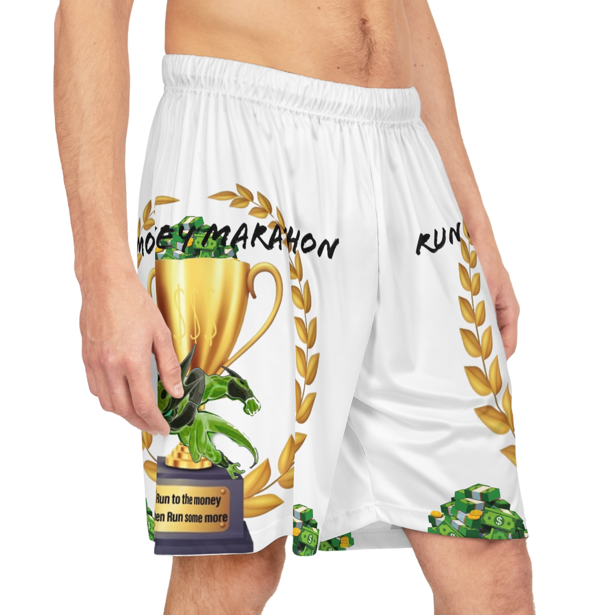 Run Money Marathon Logo Basketball Shorts - Walmart.com