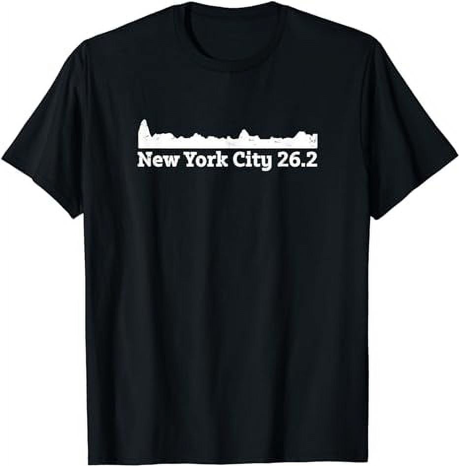 Run New York City Elevation Map 26.2 NYC graphic Marathon T-Shirt ...