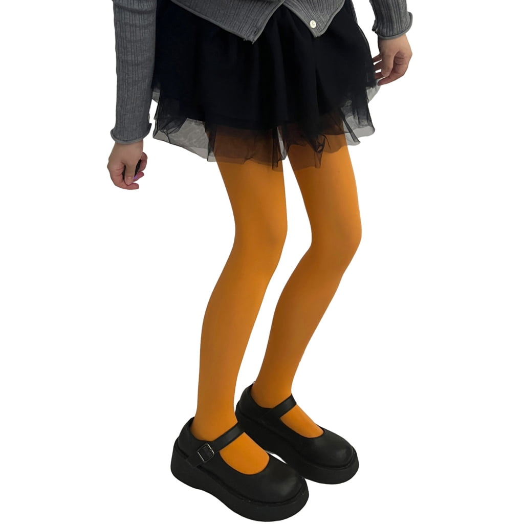 Run Resistant Solid Colored Semi Opaque Footed Tights High Waist ...