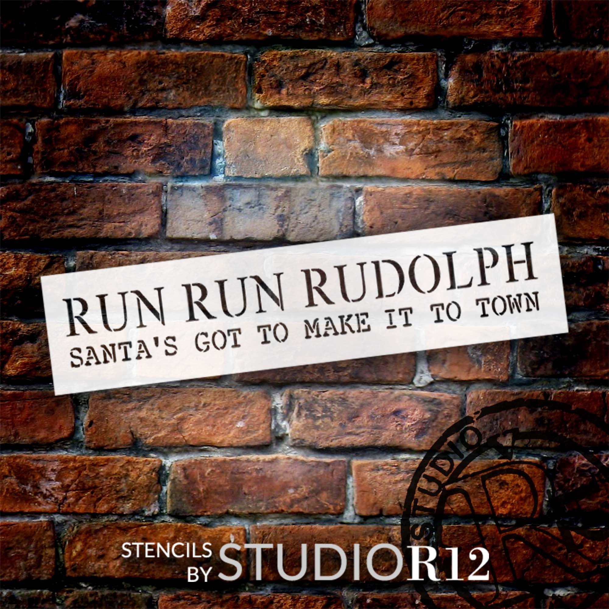 Run Run Rudolph Stencil by StudioR12 Craft DIY Christmas Home Decor ...