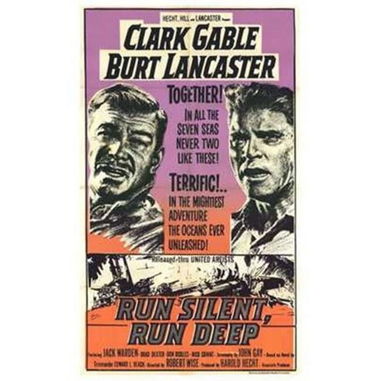 Run Silent Run Deep Movie Poster - 11 x 17 in. - Walmart.com