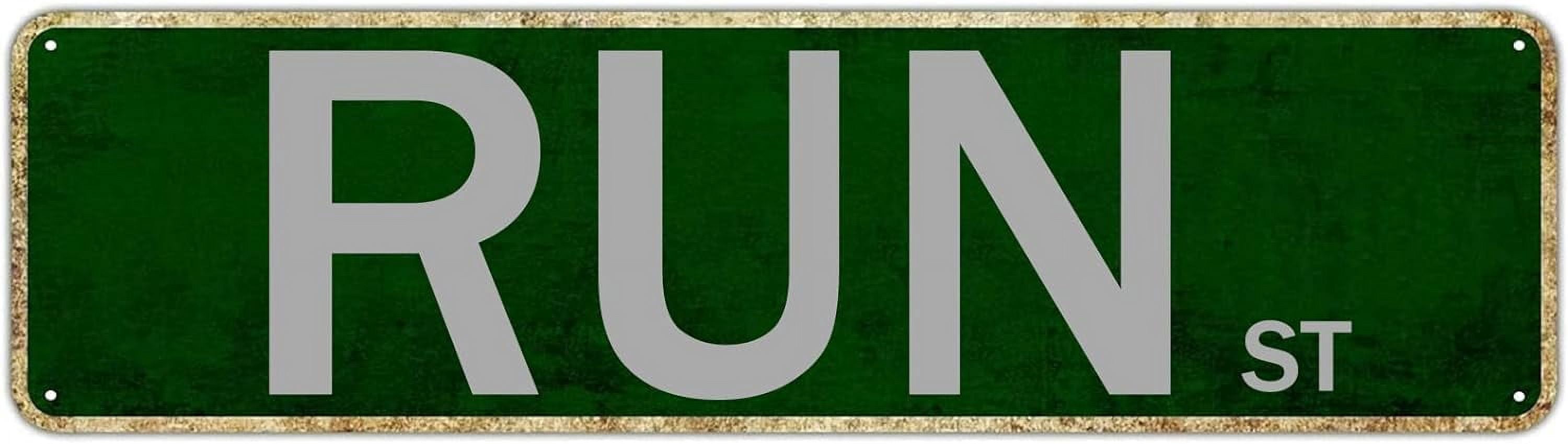 Run Street Sign Home Room Decoration Retro Avenue Sign Outdoor ...