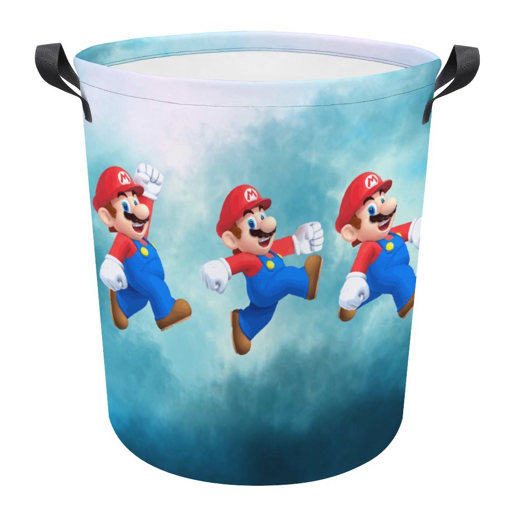 Run Super Mario Circular Laundry Hamper Foldable Large Storage Baskets ...