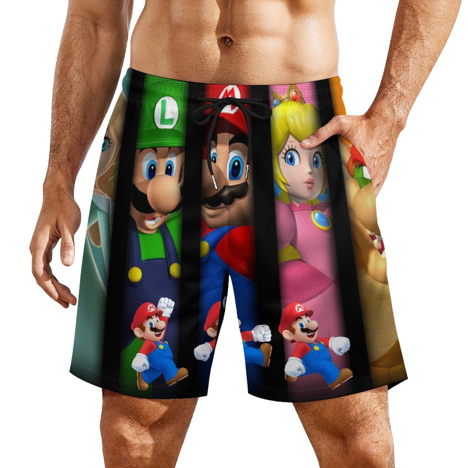 Run Super Mario Men's Board Shorts Swim Trunks Quick Dry Beach Short ...