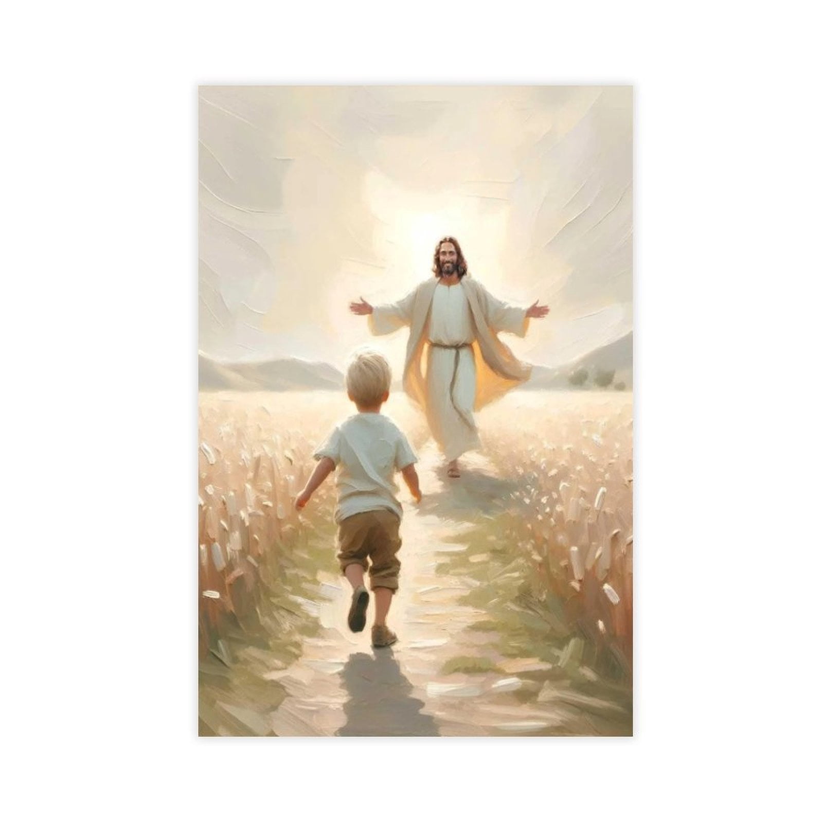 Run to Him, Christian Wall Art, Jesus And Boy, Jesus Art, Bible ...