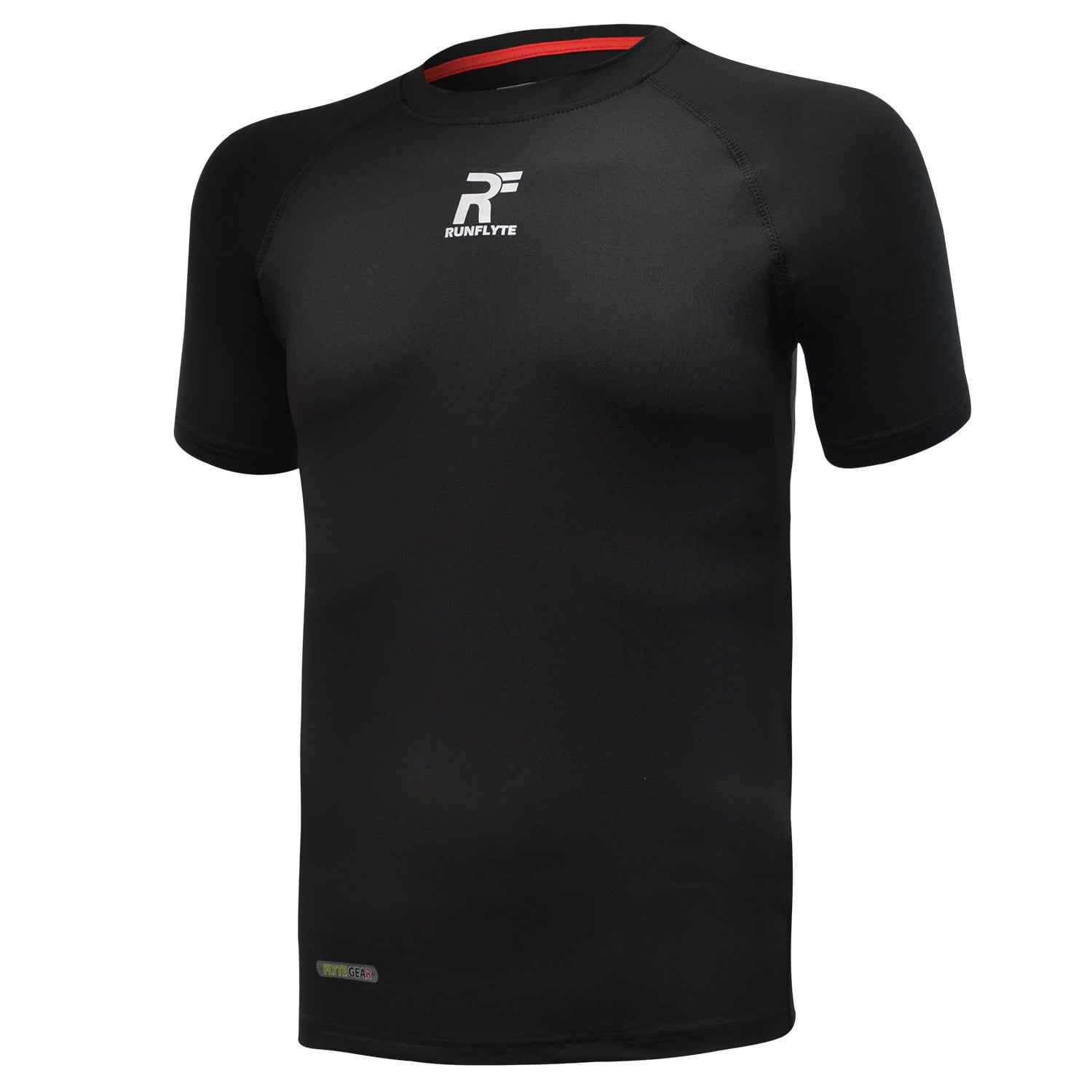 RunFlyte Men's Contour Stitch Short Sleeve Compression T-Shirt Black ...