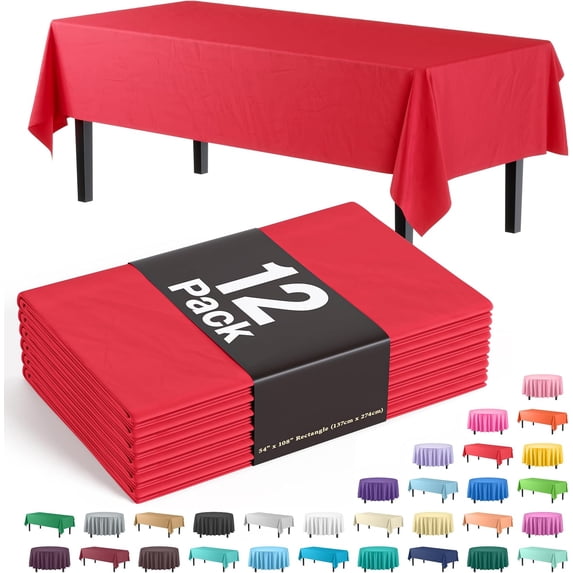 RunMin Grocery Store 12-Pack Premium Plastic Tablecloth 12-Pack Premium ...