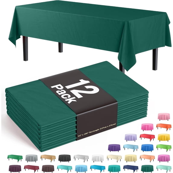 RunMin Grocery Store 12-Pack Premium Plastic Tablecloth 54in. x 108in ...