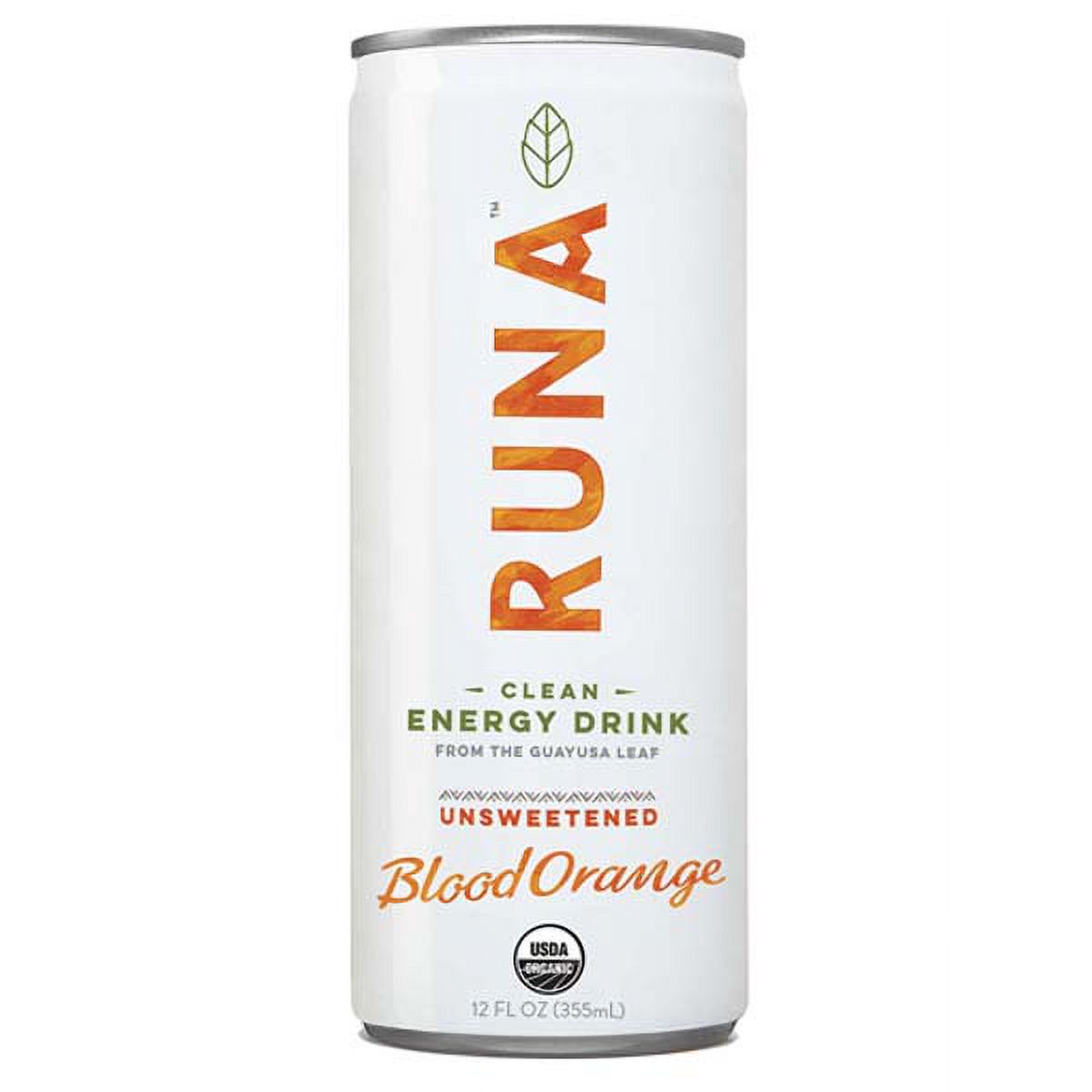 Runa Clean Energy Blood Orange 12 Oz Cans Pack of 12 - Walmart.com