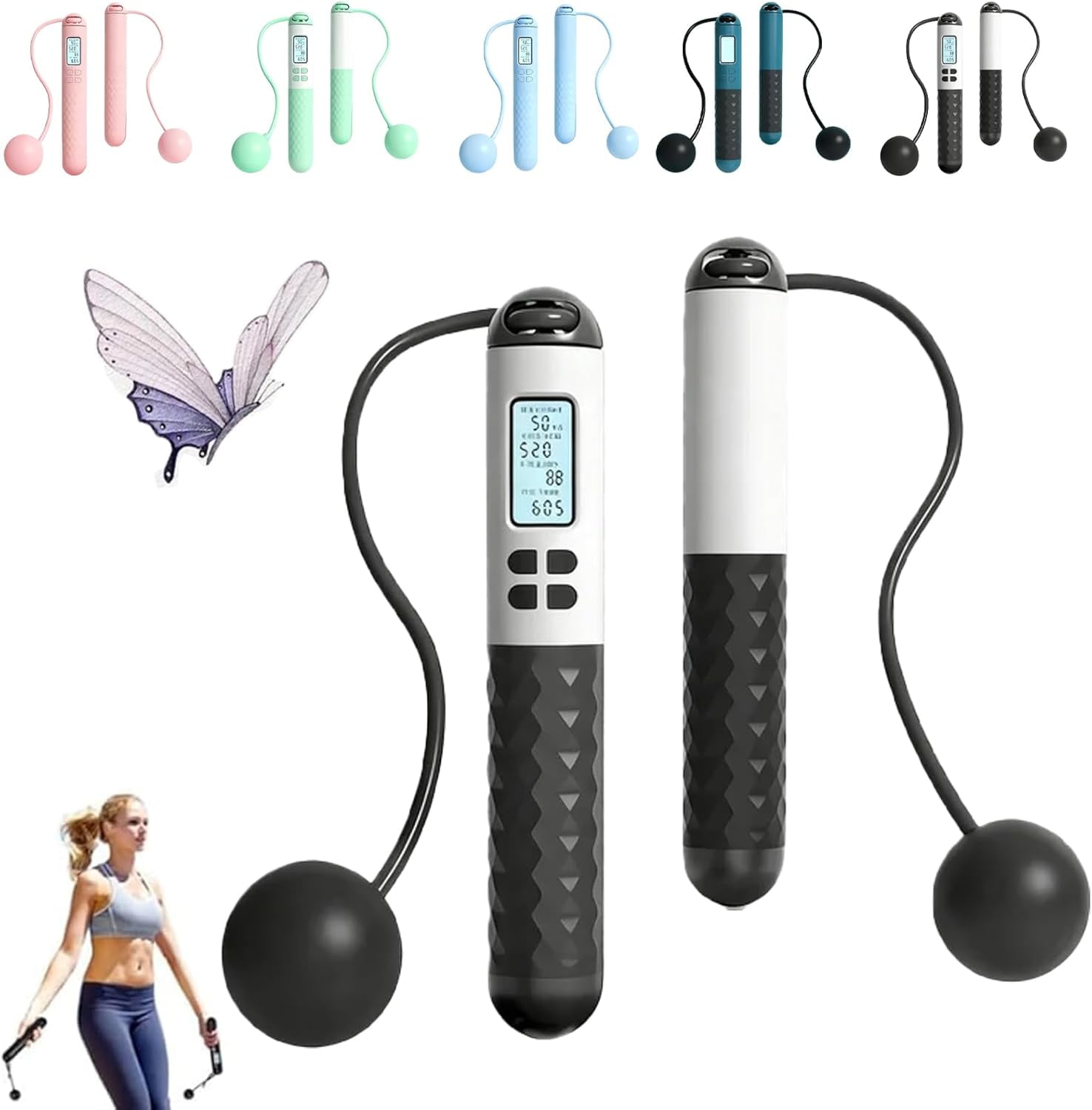 Runaivete Skipping Rope with Counter, 2026 New Cordless Jump Rope ...