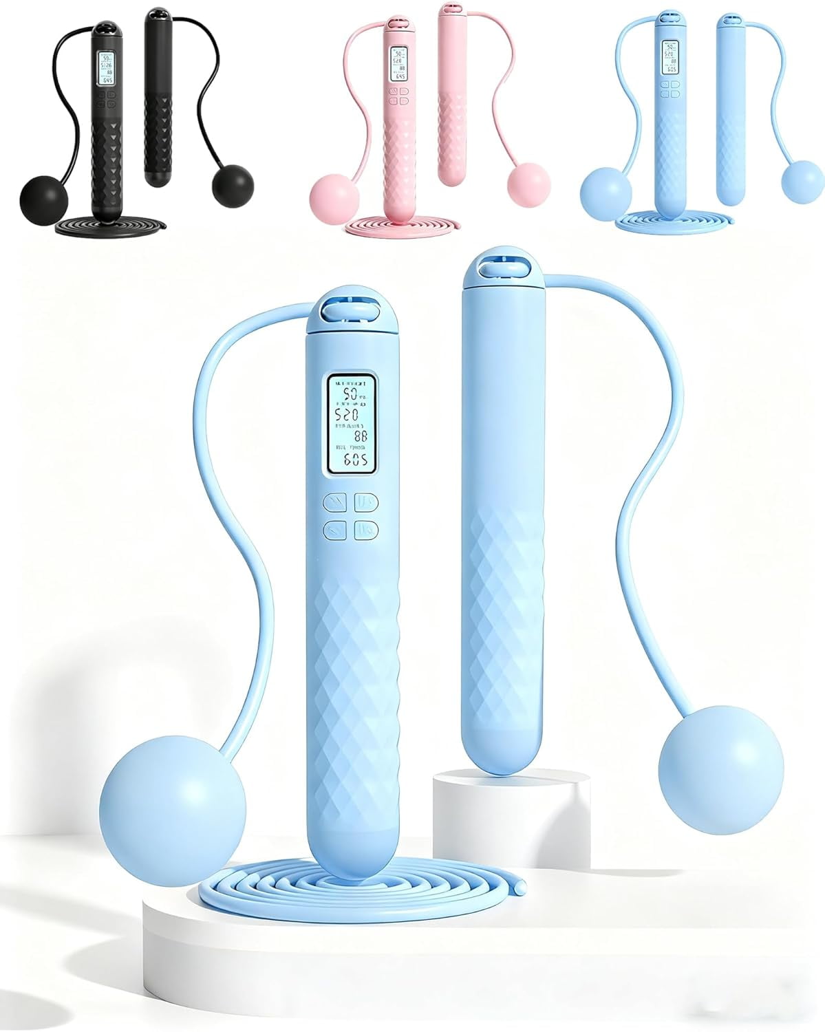 Runaivete Skipping Rope with Counter, 3-in-1 Cordless Jump Rope with ...